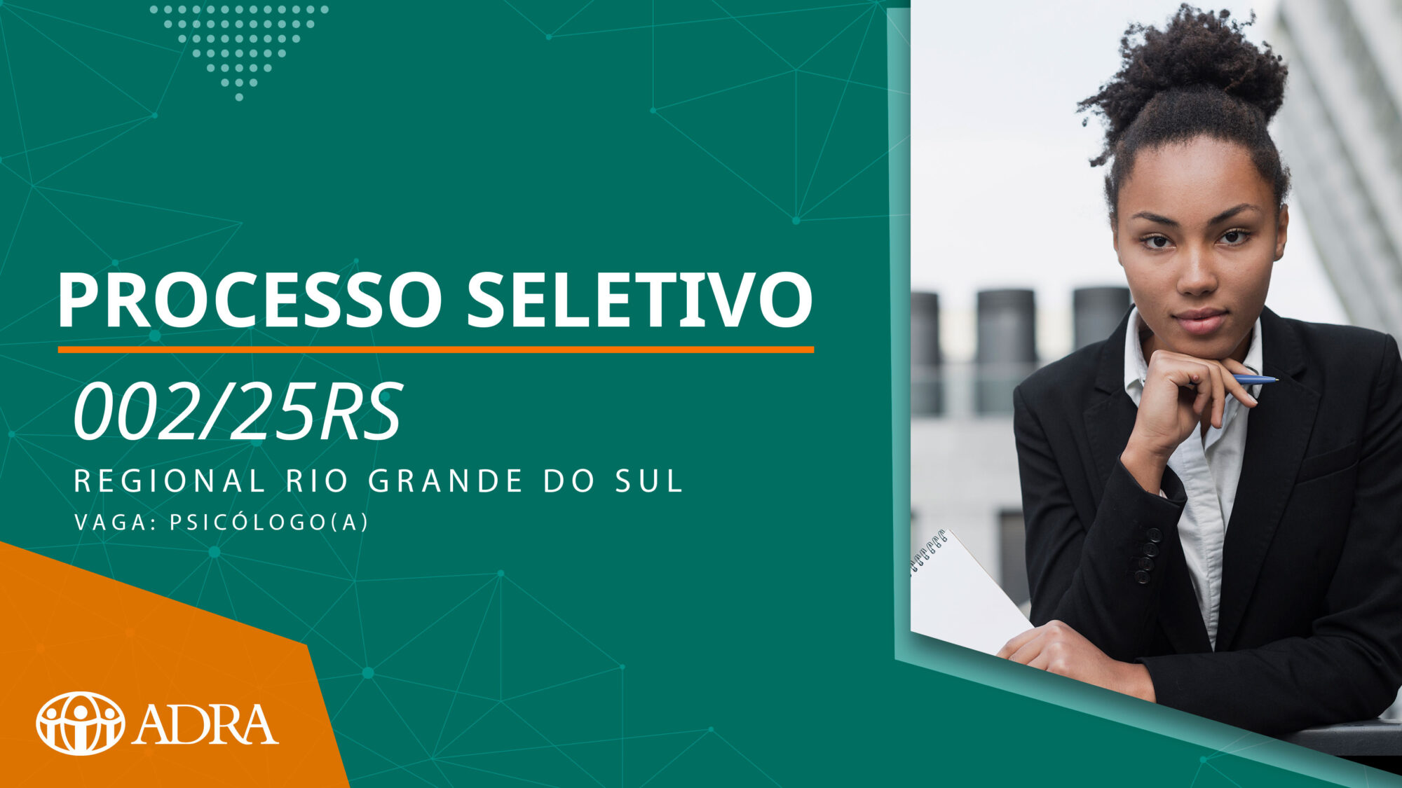 RS: Processo Seletivo 002/2025RS - ADRA VIAMÃO - Psicólogo(a) - Adra